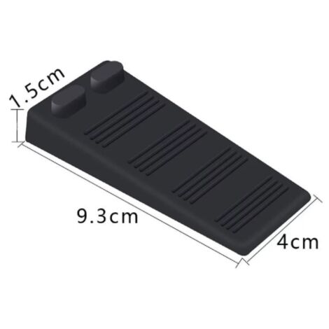 Lot de 8 cales de porte en caoutchouc souple noir, réglables en hauteur ...