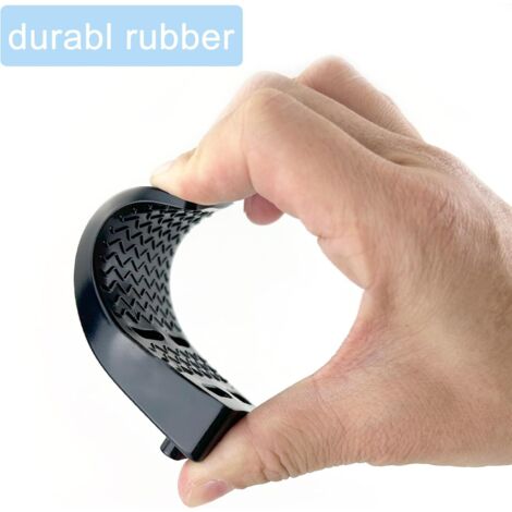 Lot de 8 cales de porte en caoutchouc souple noir, réglables en hauteur ...