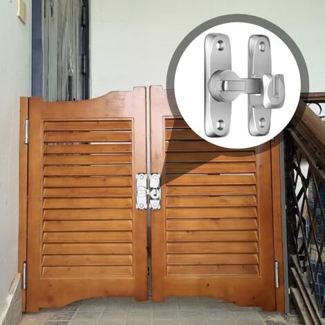 Loquet pivotant robuste, 90°/180°, pour portes, granges, garages ...
