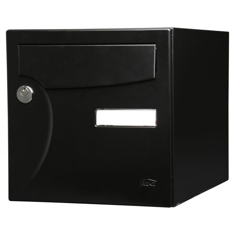 RENZ Standard 1-türiger Außenbriefkasten, Stahl schwarz matt RENZ