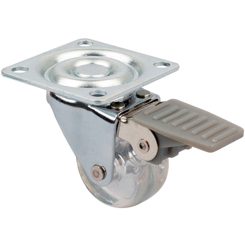 TOP-E O 35 mm transparente Möbelrolle mit Bremse Sans marque