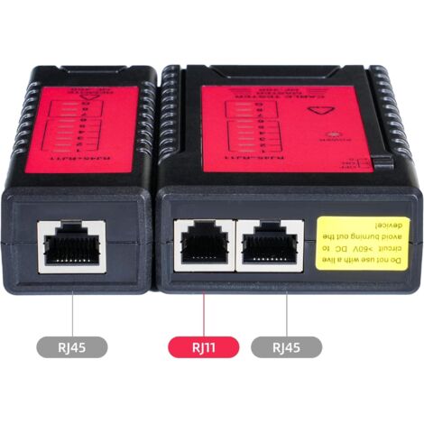 Kabeltester, RJ45, RJ11, Ethernet, LAN, Cat5, Cat6, Kabelsucher ...