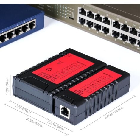 Kabeltester, RJ45, RJ11, Ethernet, LAN, Cat5, Cat6, Kabelsucher ...