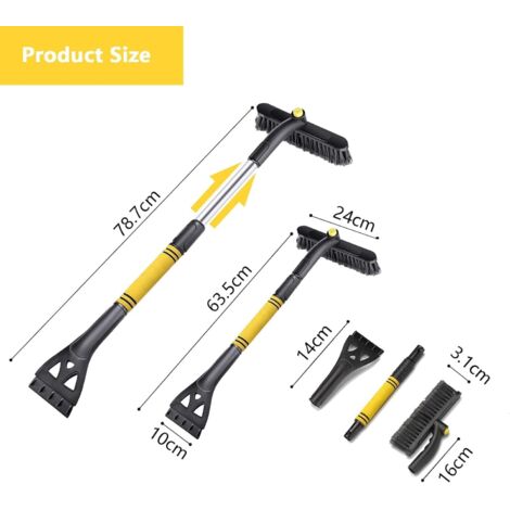 Auto-Eiskratzer, Schneekratzer und Bürste, Schneebürste, 3-in-1-Auto ...