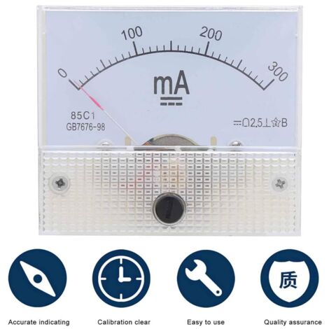 85C1 DC 0-200MA Amperemeter Panel Amperemeter Zeiger DC Amperemeter ...