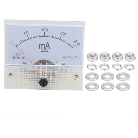 85C1 DC 0-200MA Amperemeter Panel Amperemeter Zeiger DC Amperemeter ...