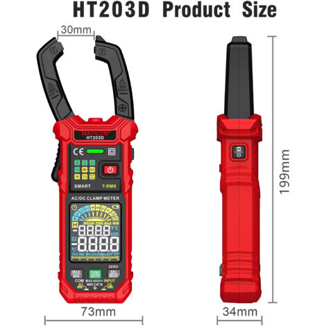 Smart Clamp Meter TRMS 6000 Zählt HT203D Clamp Multimeter Auto Range ...