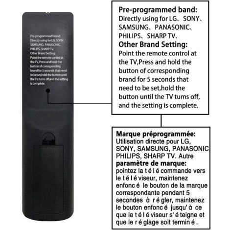 Anwendbarer Universalfernbedienungsersatz für LG/Samsung/Sony/Toshiba/Sharp/Hitachi/TCL/Sanyo ...