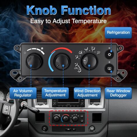 Pannello di controllo del clima compatibile con Dodge Ram 1500, 2500 ...