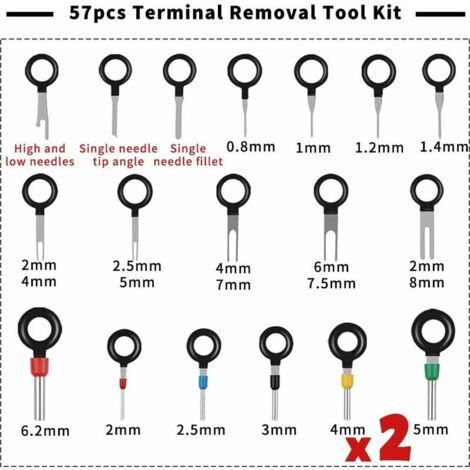 Herramienta de extracción de terminales de automóvil (57 piezas), kit ...