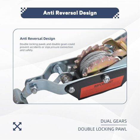 Tensor logístico manual de cable de acero para carga de automóviles de ...