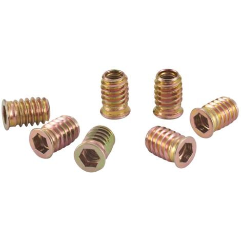 25 insertos roscados para madera M8 x 20 mm, insertos de tuerca, tuerca ...