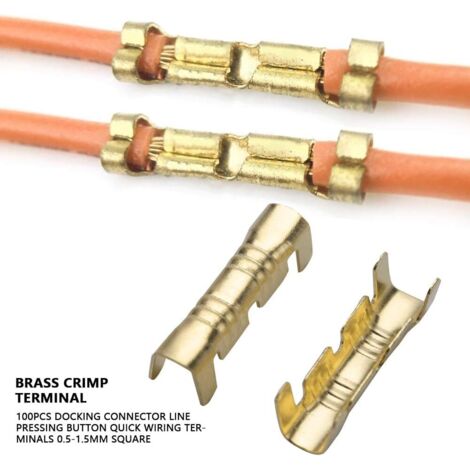 Conector en U en bolsa dorada de 100 piezas, conector electrónico para ...
