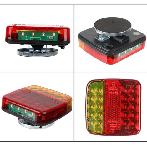 Juego de luces LED inalámbricas magnéticas para remolque, 12 V ...