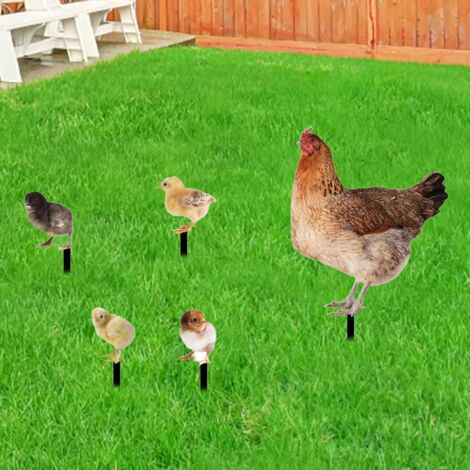 estatuas de pollo con estacas para jardín, decoración de jardín ...