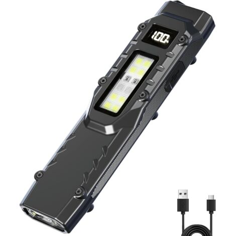 Linterna táctica EDC DT007, compacta, LED de bolsillo, 7 modos, 1500 ...