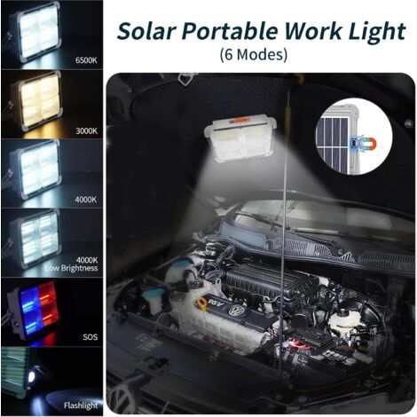 Foco LED recargable de 150 W, luz de trabajo portátil Fosingut con ...