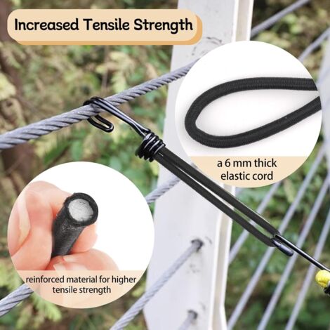 Venta de 10 tensores de lona con ganchos, tensor elástico de 15 cm con ...