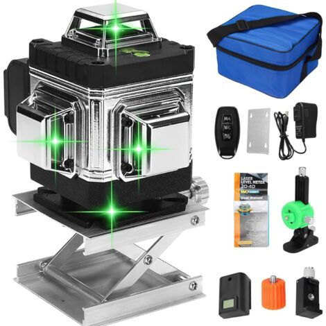 Livella laser 4 x 360°, livella laser orizzontale verticale rotante 3D ...