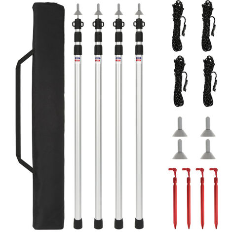 Jiubiaz Accessoires kiosque et tonnelle – 4 mâts de tente télescopiques ...