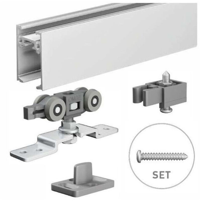 Kit de rieles correderos para puertas de 230 cm, 1400 kg Omge