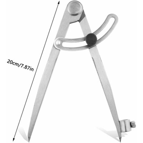 Compasso da carpentiere da 20 cm, compasso professionale in acciaio al ...