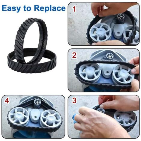 [NON UTILIZZATO]2 cingoli adattabili per Zodiac MX6 MX8 MX9, pneumatici ...