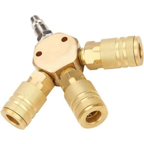 Conector neumático, acoplamiento rápido neumático en T de tres vías de ...