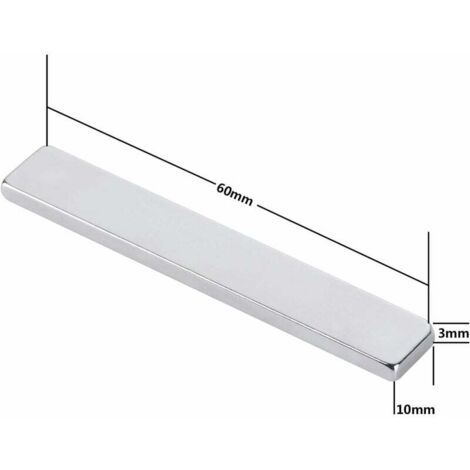 10 imanes rectangulares de neodimio de 60 x 10 x 3 mm con cinta ...