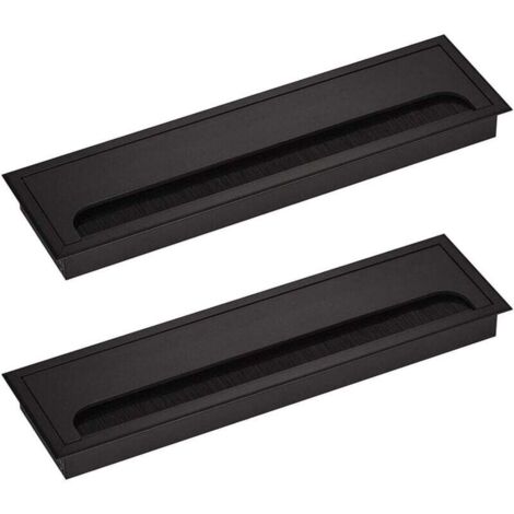 Pasacables rectangular para escritorio, 80 x 275 mm, para oficina ...