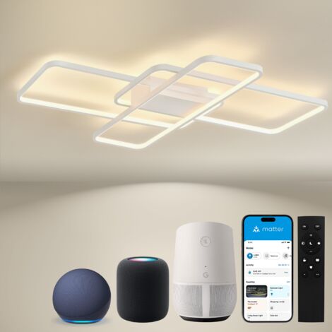 BAYHT Plafonnier avec télécommande, lampe de salon compatible avec ...