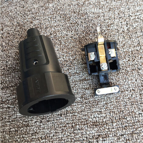 3-poliger Stecker und 3-polige Buchsenstecker, 2-poliger Elektrostecker ...