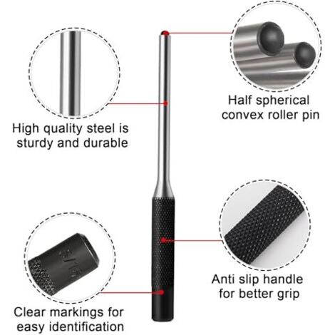 Splinttreiber Set 9-tlg. 1,5mm-8mm 40 CR-V Durchschlag Werkzeug Splintentreiber Satz Roll Pin ...