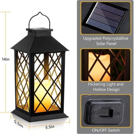 Set mit 2 wasserdichten, hohlen Solar-Hängelaternen für den ...