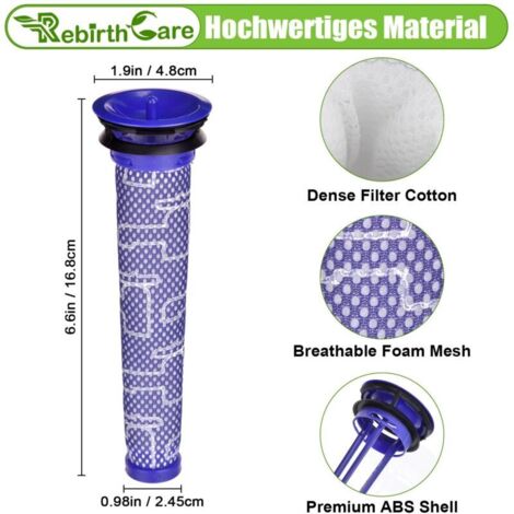 Filter für Dyson V6 V7 V8 DC58 DC59 DC61 DC62 SV09 Ersatz ...