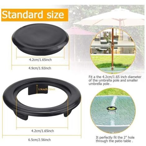 anillos protectores de plástico para sombrillas de mesa de 42 mm ...