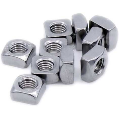 Tuerca cuadrada M8 (8 mm) biselada, acero inoxidable (A2), paquete de 20