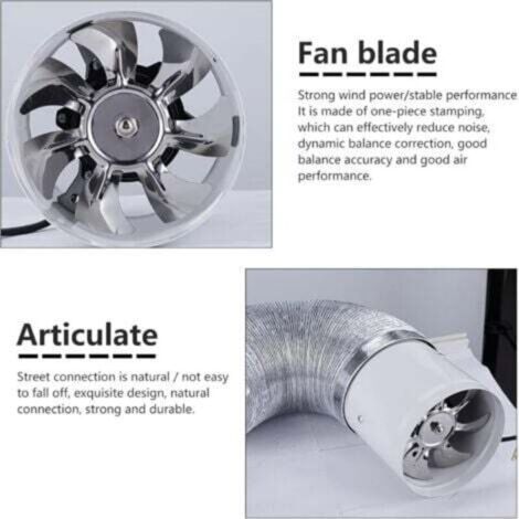 Ventilador extractor unidireccional, mini ventilador extractor, 95 mm ...