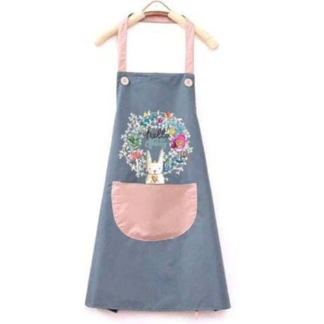 Delantal de cocina impermeable - azul, delantal ajustable para barbacoa ...