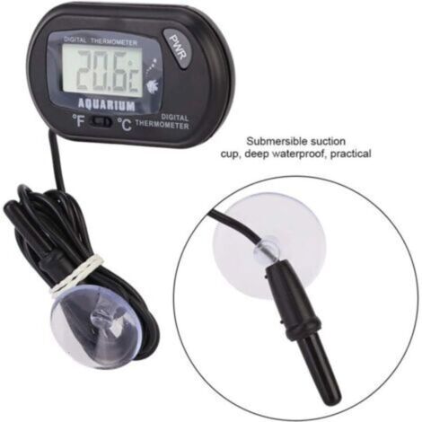 Termómetro digital LCD de -50 a 70 ℃ para agua, ideal para acuarios ...