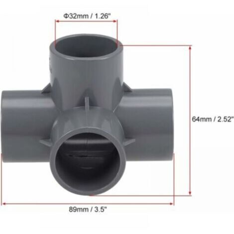 Conectores de tubería de PVC de 4 vías tipo codo, grado para muebles ...
