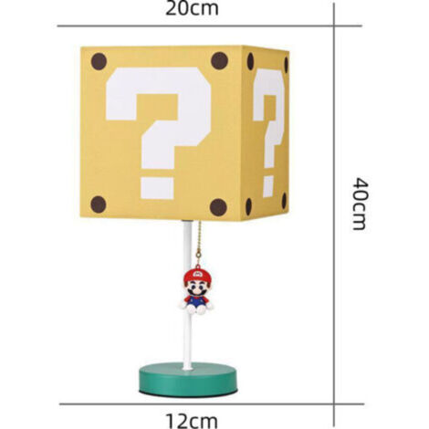 Lámpara con el icono de Super Mario, luz de noche cuadrada para mesita ...