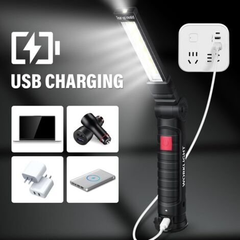Luz de trabajo LED recargable, regalo de San Valentín para hombres ...