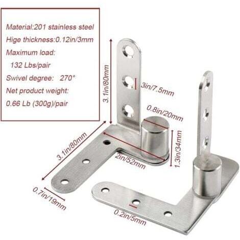 Bisagra pivotante, herraje para puerta pivotante, bisagra de 270 grados ...