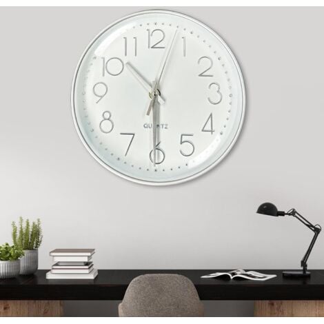 Reloj de pared de 30 cm/12 pulgadas, puntero de proporción áurea, fácil de leer, con panel de ...