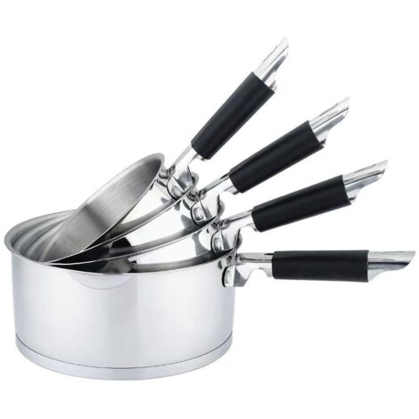 Set de 4 casseroles inox 14/16/18/20cm induction
