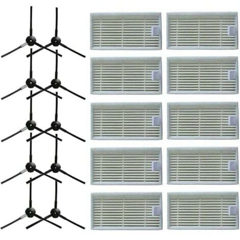 10 Seitenbürsten + 10 HEPA-Filter für den Lidl SilverCrest SSR 3000 A1 Saugroboter (XU) - KZQ