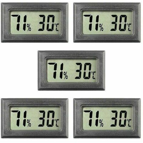 Confezione da 5 mini termometri digitali per temperatura e umidità ...