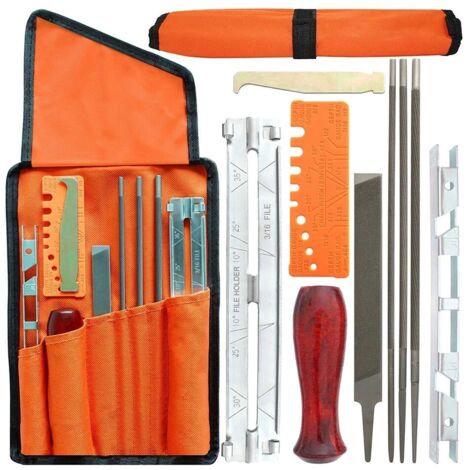 Set di 10 lime per affilatura di catene per motoseghe con lima rotonda ...