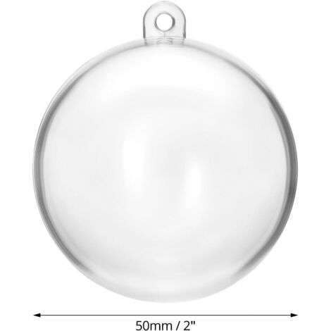 20 palline di plastica trasparente, palline di Natale da 5 cm, palline ...